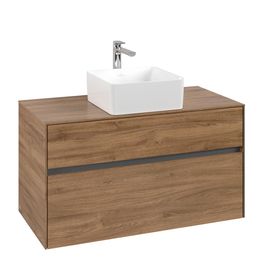 Villeroy & Boch Villeroy & Boch Collaro Waschbeckenunterschrank, 2 Auszüge, 1000 x 548 x 500 mm, Kansas Oak C03800RH