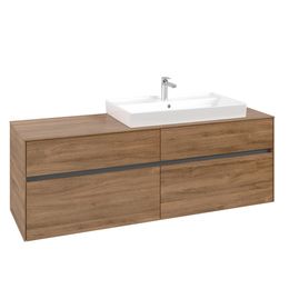 Villeroy & Boch Villeroy & Boch Collaro Waschbeckenunterschrank, 4 Auszüge, 1600 x 548 x 500 mm, Kansas Oak C02700RH