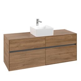 Villeroy & Boch Villeroy & Boch Collaro Waschbeckenunterschrank, 4 Auszüge, 1400 x 548 x 500 mm, Kansas Oak C04500RH