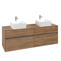 Villeroy & Boch Villeroy & Boch Collaro Waschbeckenunterschrank, 4 Auszüge, 1600 x 548 x 500 mm, Kansas Oak C05200RH