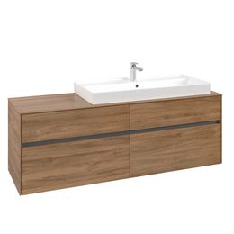 Villeroy & Boch Villeroy & Boch Collaro Waschbeckenunterschrank, 4 Auszüge, 1600 x 548 x 500 mm, Kansas Oak C03000RH