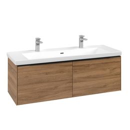 Villeroy & Boch Villeroy & Boch Subway 3.0 Waschbeckenunterschrank, 2 Auszüge, 1272 x 432 x 462 mm, Kansas Oak / Kan C60101RH