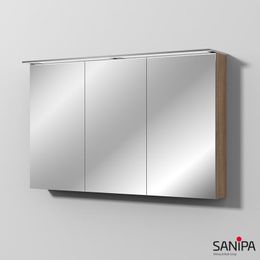 Sanipa Reflection Spiegelschrank MALTE 120 mit LED-Aufsatzleuchte, Eiche-Kansas SD15559