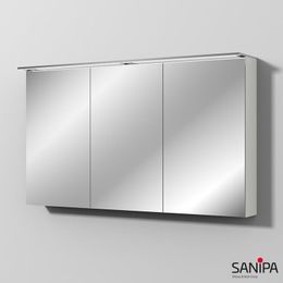 Sanipa Reflection Spiegelschrank MALTE 130 mit LED-Aufsatzleuchte, Weiß-Soft SD15743