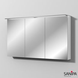 Sanipa Reflection Spiegelschrank MALTE 130 mit LED-Aufsatzleuchte, Weiß-Glanz SD15778