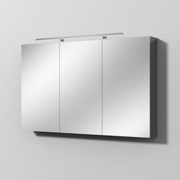 Sanipa Reflection Spiegelschrank MILLA 120 mit LED-Aufsatzleuchte, Anthrazit-Glanz, SD14579 SD14579