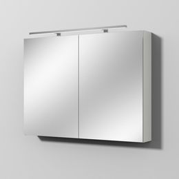 Sanipa Reflection Spiegelschrank MILLA 100 mit LED-Aufsatzleuchte, Weiß-Soft, SD14443 SD14443