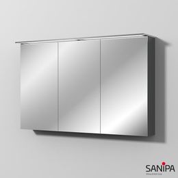 Sanipa Reflection Spiegelschrank MALTE 120 mit LED-Aufsatzleuchte, Anthrazit-Matt SD15522