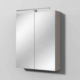 Sanipa Reflection Spiegelschrank MILLA 60 mit LED-Aufsatzleuchte, Kaschmir-Matt, SD1401U SD1401U