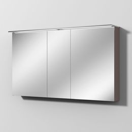 Sanipa Reflection Spiegelschrank MALTE 130 mit LED-Aufsatzleuchte, Taupe-Matt SD1571T