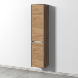 Sanipa Twiga Hochschrank mit LED-Beleuchtung und 2 Türen, Eiche-Kansas, SY11059 SY11059