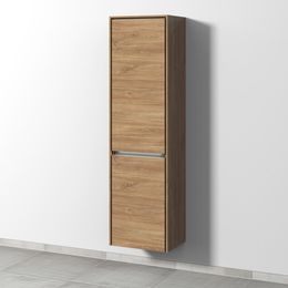 Sanipa Twiga Hochschrank mit LED-Beleuchtung und 2 Türen, Eiche-Kansas, SY11659 SY11659