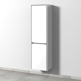 Sanipa Twiga Hochschrank mit LED-Beleuchtung und 2 Türen, Anthrazit-Glanz, SY11779 SY11779