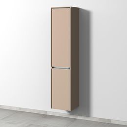 Sanipa Twiga Hochschrank mit LED-Beleuchtung und 2 Türen, Macchiato-Matt, SY11068 SY11068