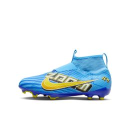 Nike Jr. Mercurial Superfly 9 Pro KM FG/MG High Top Fußballschuh für verschiedene Böden für jüngere/ältere Kinder - Blau