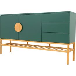 Sideboard Tenzo "SCOOP" Sideboards Gr. B/H/T: 176 cm x 100 cm x 43 cm, 3, grün (forest green) Sideboards