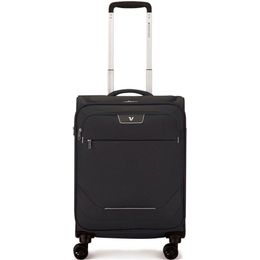 Roncato Handgepäck-Trolley Joy Carry-on, 55 cm, schwarz, 4 Rollen, Handgepäck-Koffer Reisekoffer mit Volumenerweiterung und TSA Schloss, schwarz