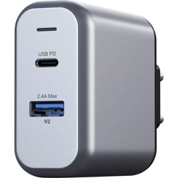 Satechi 30W Dual Port Wall Charger USB-Ladegerät, grau