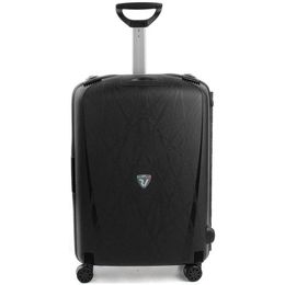 Roncato Hartschalen-Trolley Light, 68 cm, schwarz, 4 Rollen, Hartschalen-Koffer Koffer mittel groß mit TSA Schloss, schwarz