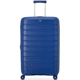 Roncato Hartschalen-Trolley B-FLYING, 76 cm, dunkelblau, 4 Rollen, Reisegepäck Aufgabegepäck Volumenerweiterung Koffer, blau
