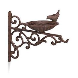 Relaxdays Vogeltränke Wandmontage braun 28,0 x 14,0 x 24,0 cm