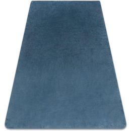 RUGSX - Moderner Waschteppich posh Shaggy, plüschig, dick Antirutsch blau blue 50x80 cm
