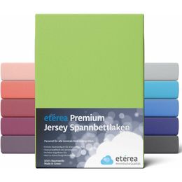 Etérea - Premium Jersey Spannbettlaken Apfelgrün 140x200 - 160x200 cm - Apfelgrün