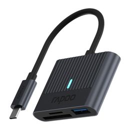 RAPOO USB-C Kartenleser "UCR-3001", Grau