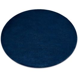 RUGSX - Moderner Waschteppich posh Kreis Shaggy, plüschig, dick Antirutsch dunkelblau blue Kreis 60 cm