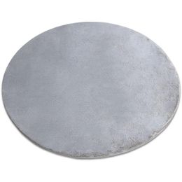 RUGSX - Moderner Waschteppich posh Kreis Shaggy, plüschig, dick Antirutsch grau grey rund 80 cm