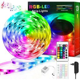 Led Stripe led Strip, led- Streifen, Lichtstreifen, Lichterketten, rgb, 5M, 18 Lichter/M, Infrarot-Fernbedienung, Bareboard rgb Kinsi