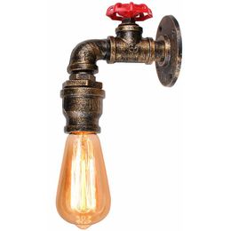 Retro Wrought Iron Steampunk Wall Light Retro Industriell Wall Lamp Shade Metall Water Pipes Wall Lamp Kitchen Bar Rost