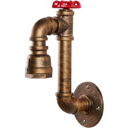 Retro Wrought Iron Steampunk Wall Lamp Retro Wall Lamp Shade Metall Water Pipes Wall Sconce Kitchen Bar Bedroom