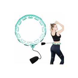 Hula-Hoop, Fitness-Reifen, abnehmbar mit Gewichtstasche, Innenring 27cm, Massage Fitness Gewichtsverlust Bauch Hula Hoop, Grün Kinsi