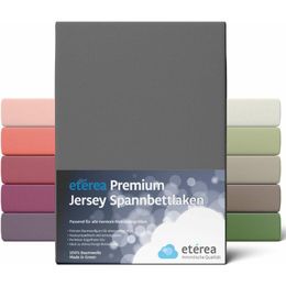 Etérea - Premium Jersey Spannbettlaken Anthrazit 180x200 - 200x200 cm - Anthrazit