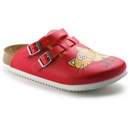 Clog Kay Superlauf, Birko-Flor, Cat Red, schmal, Größe 37 - Birkenstock