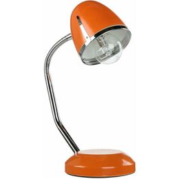 Licht-Erlebnisse Schreibtischlampe Retro Design flexibel verstellbar Metall 36 cm Orange E27 - Orange