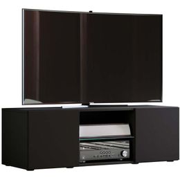 ebuy24 - Lowina115 tv Tisch 2 Türen 2 Schubladen schwarz.