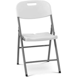 ROYAL CATERING Klappstuhl Faltstuhl Stuhl klappbar 180 kg Stahl Polyethylen weiß outdoor