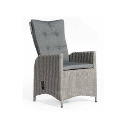 Sunnysmart - Sessel Para-Plus verstellbar Alu/Kunststoffgeflecht rustic-vintage inkl. Kissen
