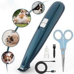 Hundeschermaschine Rasierer für Haustiere/5 Stück, elektrischer Trimmer, Fußhaarschneider, Hunde-/Katzenreinigungsgerät mit LED-Licht, wiederaufladbar