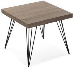 Versa - Denver Beistelltisch für das Wohnzimmer, Schlafzimmer oder die Küche. Moderner, niedriger Tisch , Maßnahmen (h x l x b) 43 x 50 x 50 cm, Holz