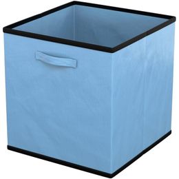 Intirilife - 6x faltbare Aufbewahrungs-Stoffbox in Blau - Sammelbox zum Kombinieren mit Schränken oder Regalen - blue