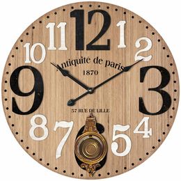 Signes Grimalt - Wand adorno Uhr Brown Uhren 4x58x58cm 27828 - Marrón