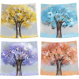 Signes Grimalt - Dekoration Dekoration Tablett Zusammenfassung Baum bis 4U Multicolor -Tabletts 19x19x3cm 29393 - Multicolor