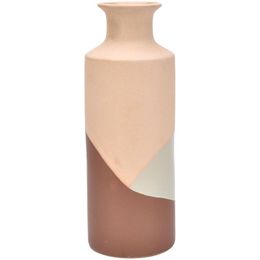 Signes Grimalt - Dekorationsvase Dekorative Vase -Vasen und brauner Halter 12x12x32Cm 29982 - Marrón