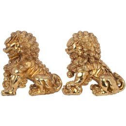 Signes Grimalt - Tierfigur Figuren Tierfigur Set von 2 oder goldenen Tieren 14x22x20cm 11818 - Dorado