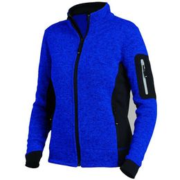 Marieke Strick-Fleece-Jacke Damen royalblau-schwarz Gr. xl - FHB