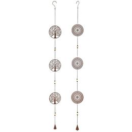Signes Grimalt - Metallanhängerdekoration Schnitt Metall Metall Hanging Tree Collapants 3x10x120cm 16653 - Plateado