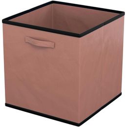 Intirilife - 6x faltbare Aufbewahrungs-Stoffbox in Braun - Sammelbox zum Kombinieren mit Schränken oder Regalen - brown